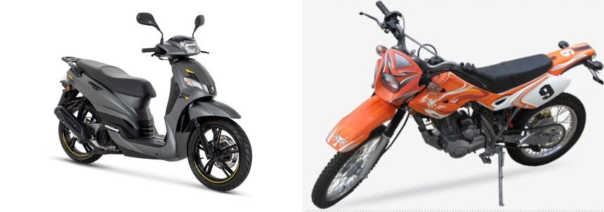 Motorrad Vergleich Peugeot Tweet 200 2021 vs. Mawi ST 125 GY 2009