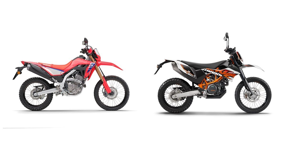 Motorrad Vergleich Honda CRF300L 2025 vs. KTM 690 Enduro R 2014