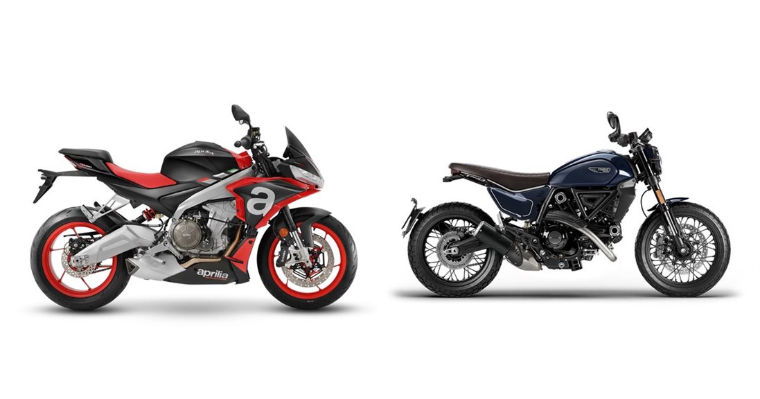 Motorrad Vergleich Aprilia Tuono 660 2021 vs. Ducati Scrambler ...