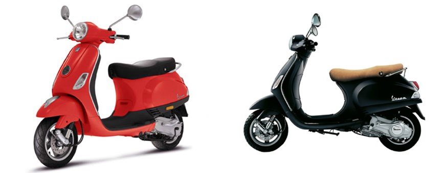 Motorrad Vergleich Vespa LX 50 4T 4V 2011 vs. Vespa LX 125 2007