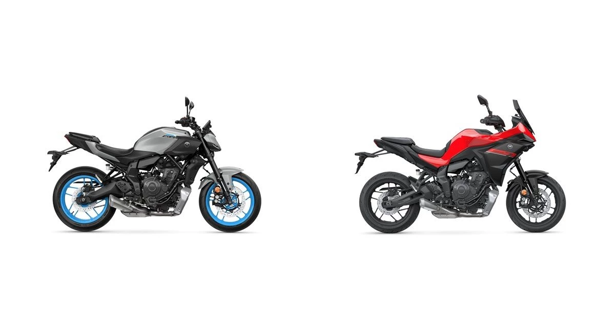 Confronto tra moto Yamaha MT-07 2025 VS. Yamaha Tracer 7 2025