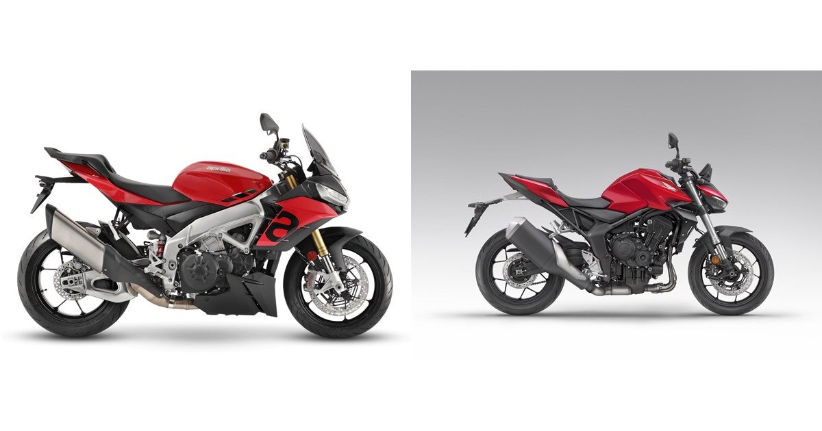 Motorrad Vergleich Aprilia Tuono V4 1100 2024 vs. Honda CB1000 Hornet 2025