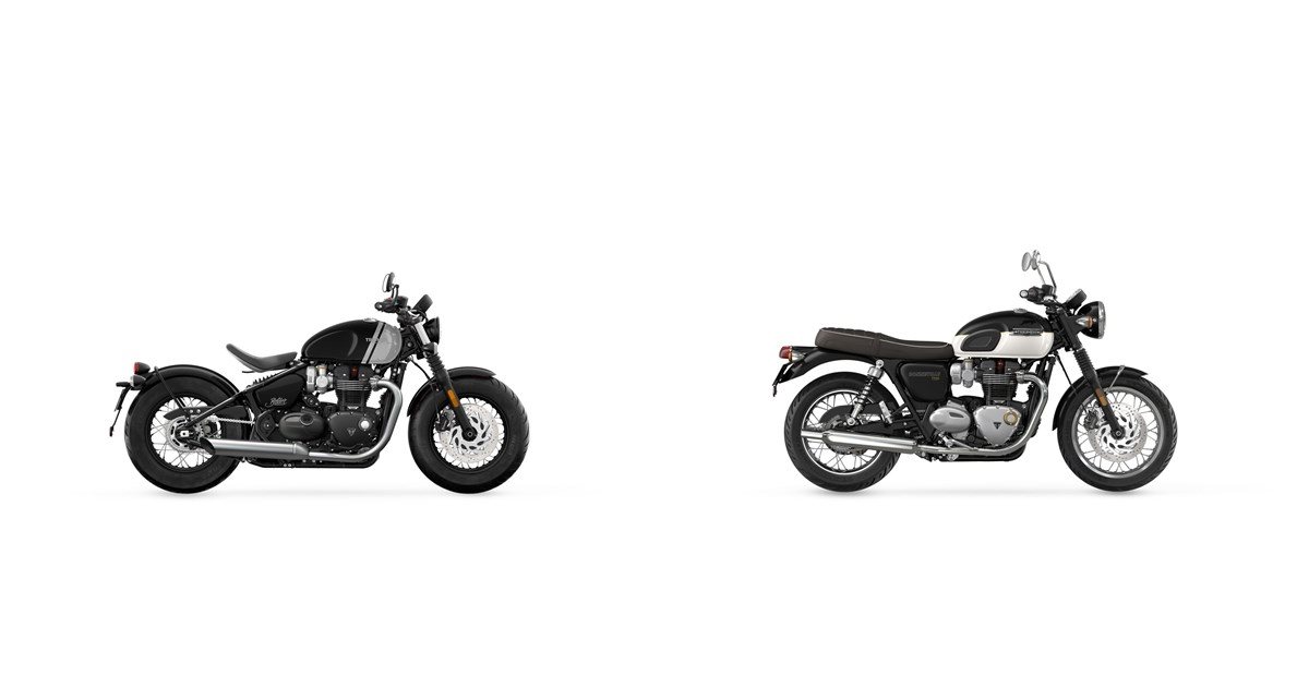 Motorrad Vergleich Triumph Bonneville Bobber 2025 vs. Triumph ...