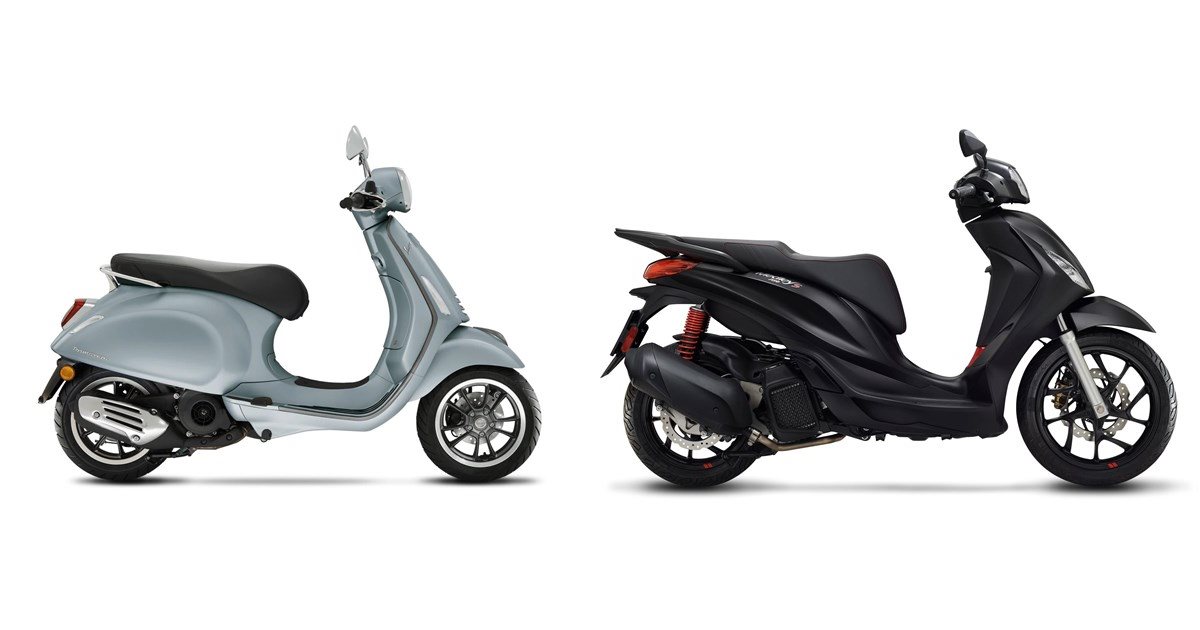 Motorrad Vergleich Vespa Primavera 125 S 2022 vs. Piaggio Medley 125 S 2024