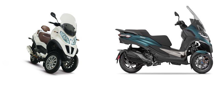 Motorrad Vergleich Piaggio MP3 500ie LT Business 2016 vs. Piaggio MP3 ...