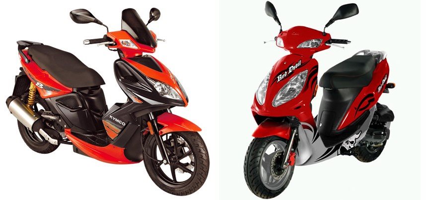 Motorrad Vergleich Kymco Super 8 125 2009 vs. Sym Red Devil 2011