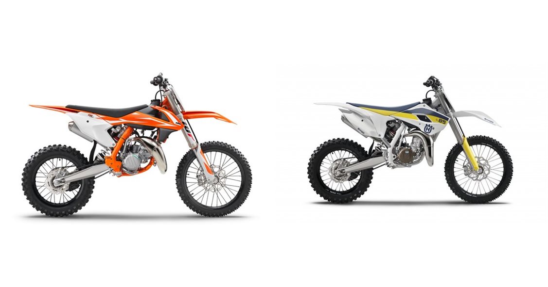 Motorrad Vergleich KTM 85 SX 17/14 2018 vs. Husqvarna TC 85 2015