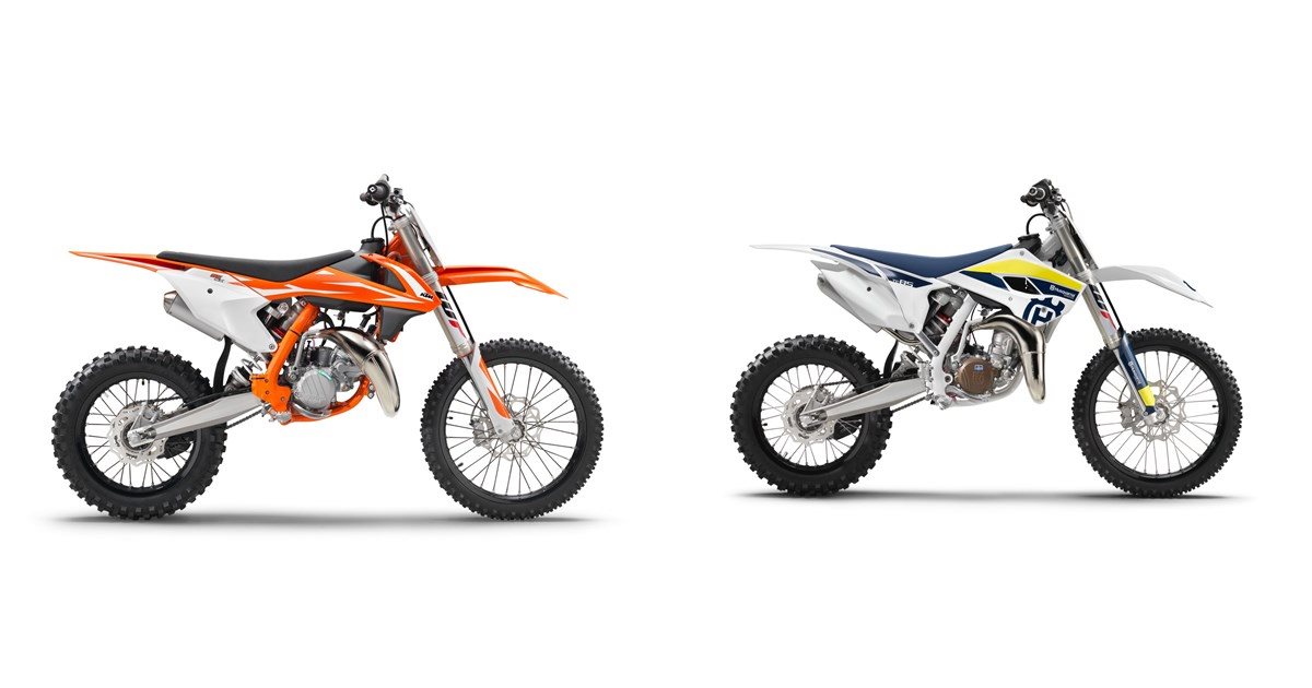 Motorrad Vergleich KTM 85 SX 17/14 2018 vs. Husqvarna TC 85 2017
