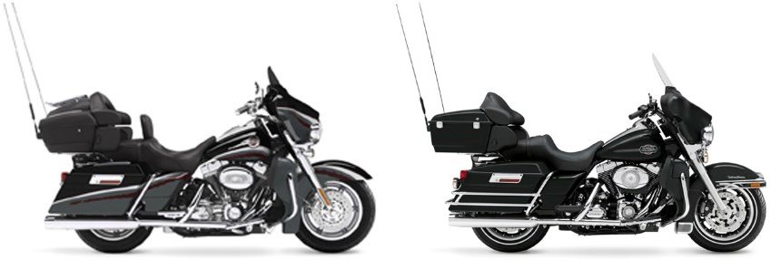 Motorrad Vergleich Harley-Davidson Street Glide FLHX 2006 vs. Harley-Davidson Electra Glide ...