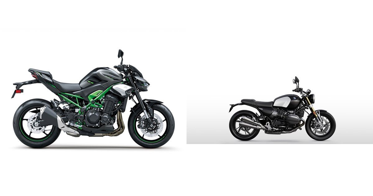 Motorrad Vergleich Kawasaki Z900 2025 vs. BMW R 12 nineT 2024