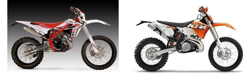 Motorrad Vergleich Beta Xtrainer 300 2016 vs. KTM 250 EXC 2010
