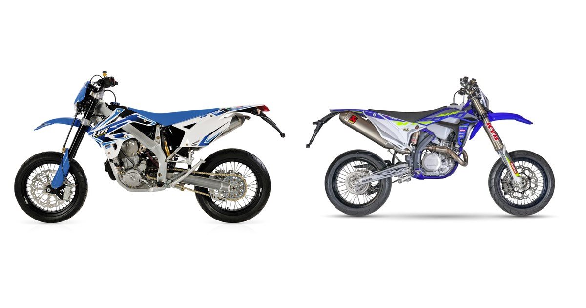Motorrad Vergleich TM SMR 450 F 2013 vs. Sherco 500 SM Factory 2024