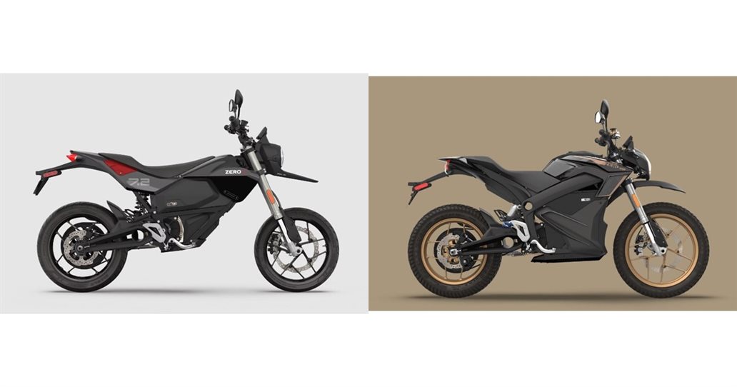 Motorrad Vergleich Zero FXE 2023 vs. Zero DSR 2022