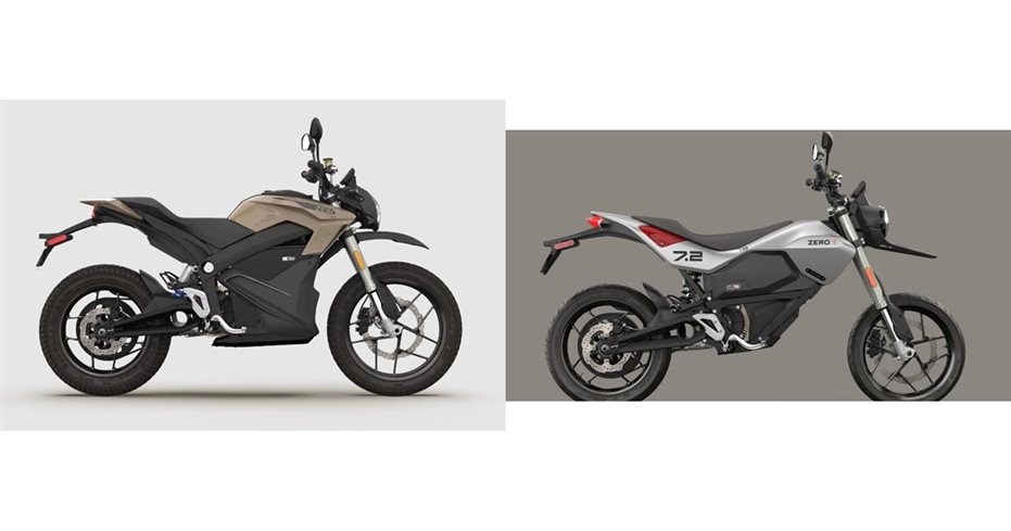 Motorrad Vergleich Zero DS 2023 vs. Zero FXE 2022