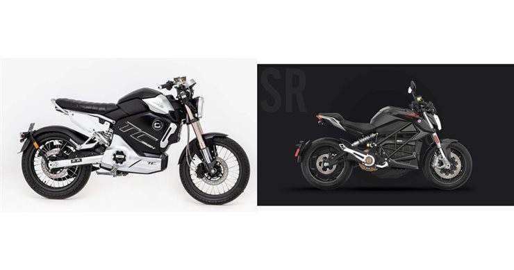 Motorrad Vergleich Super Soco TCmax 2022 vs. Zero SR 2024