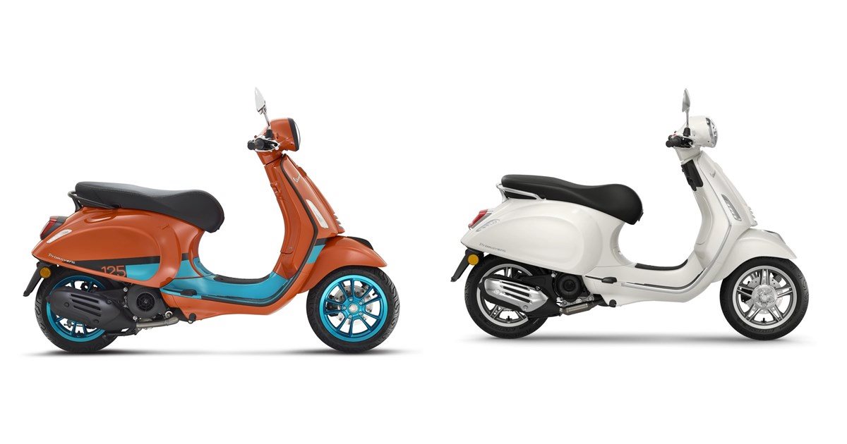 Motorrad Vergleich Vespa Primavera 50 Color Vibe 2023 vs. Vespa Primavera 50 2025