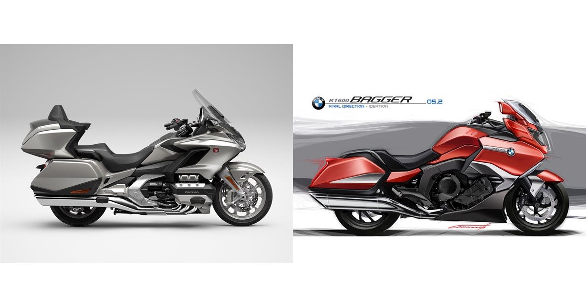 Honda GL 1800 Goldwing Tour DCT 2023 vs BMW K 1600 B 2017