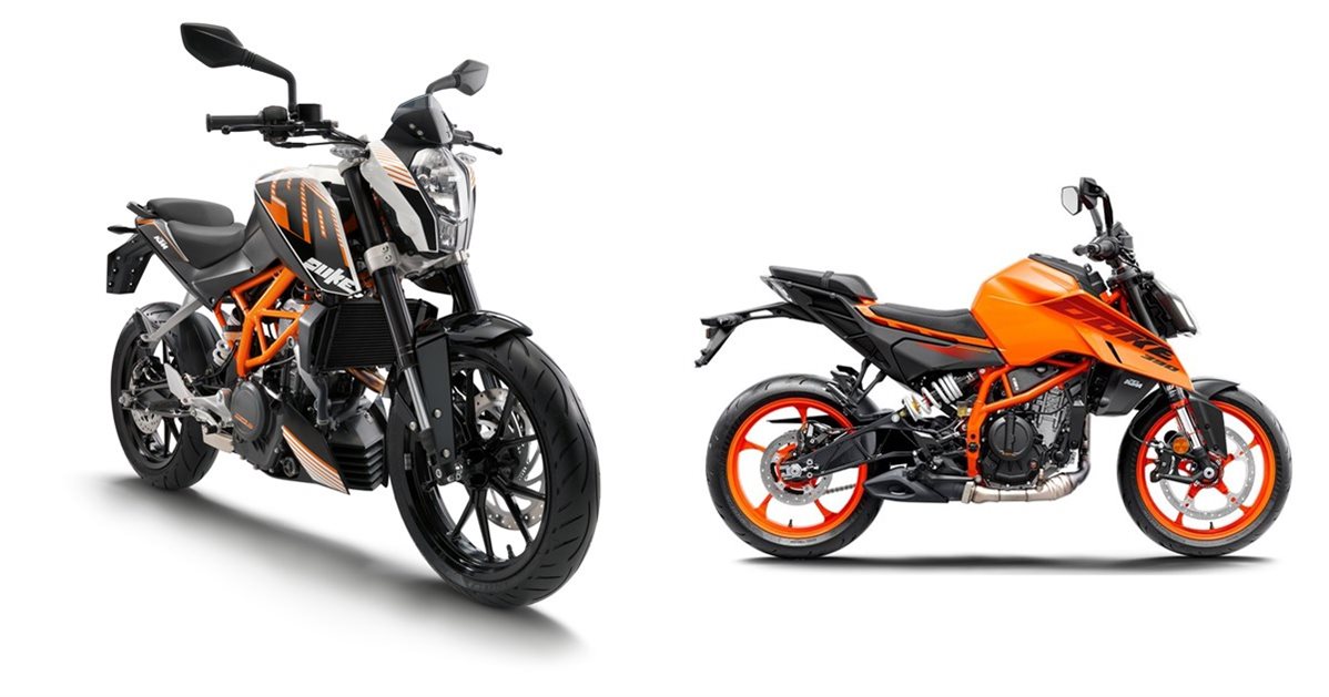 Motorrad Vergleich KTM 390 Duke 2014 vs. KTM 390 Duke 2025