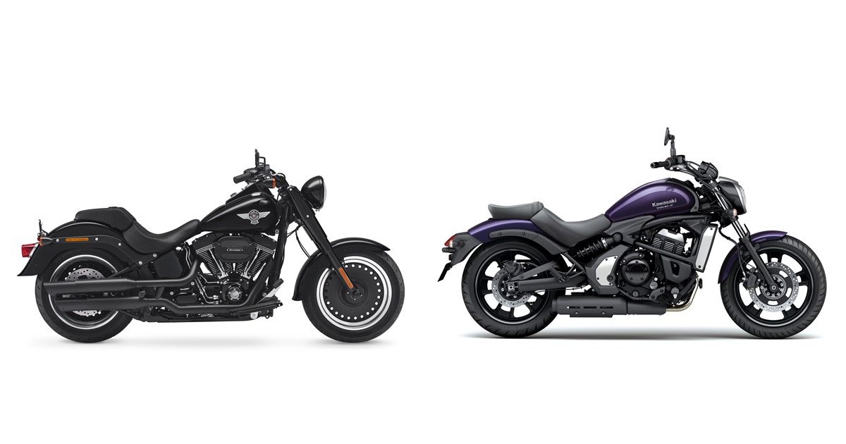 Motorrad Vergleich Harley-Davidson Softail Fat Boy S 2017 vs. Kawasaki ...