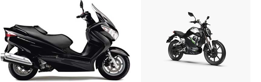 Suzuki Burgman 125 2009 vs Super Soco TSX Eco 45 km/h 2025