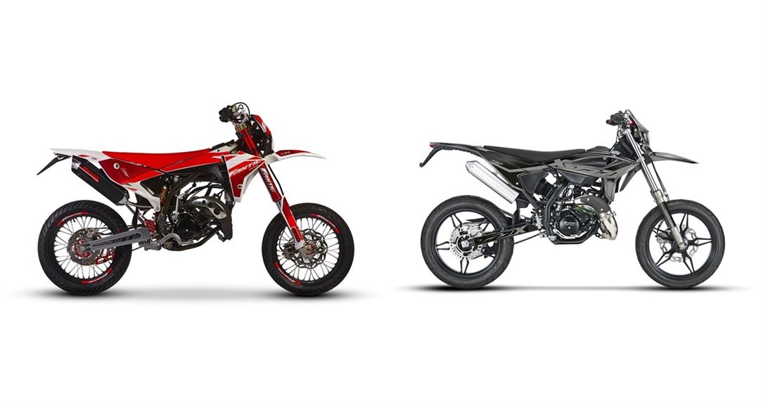 Motorrad Vergleich Fantic XM 50 Competition 2025 vs. Beta RR Motard 2T ...