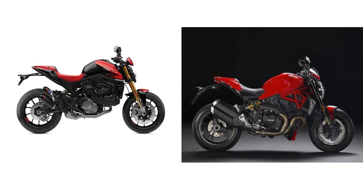 Motorrad Vergleich Ducati Monster SP 2025 vs. Ducati Monster 1200 R 2019