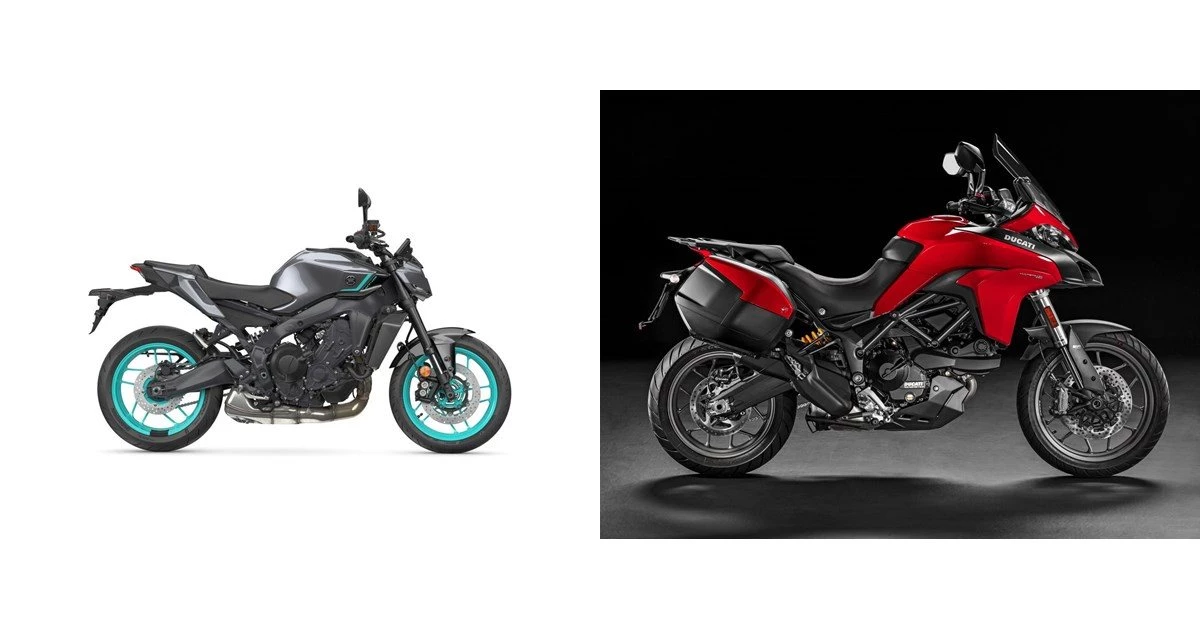 Motorrad Vergleich Yamaha MT-09 2024 vs. Ducati Multistrada 950 2021