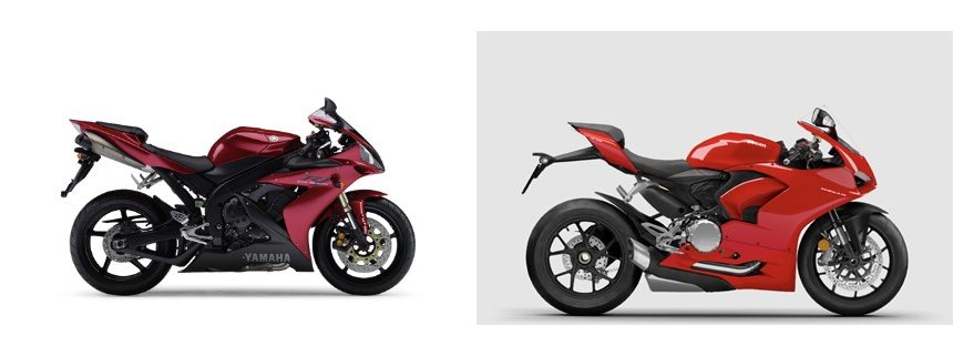 Motorrad Vergleich Yamaha R1 2008 vs. Ducati Panigale V2 2024