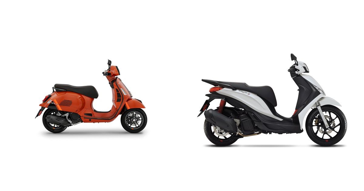 Motorrad Vergleich Vespa GTS 125 Super Sport 2024 vs. Piaggio Medley 125 S 2025