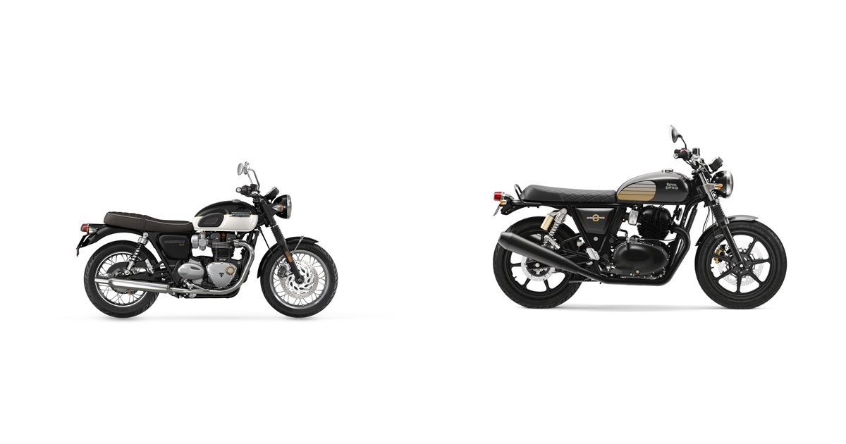 Motorrad Vergleich Triumph Bonneville T120 2025 vs. Royal Enfield ...
