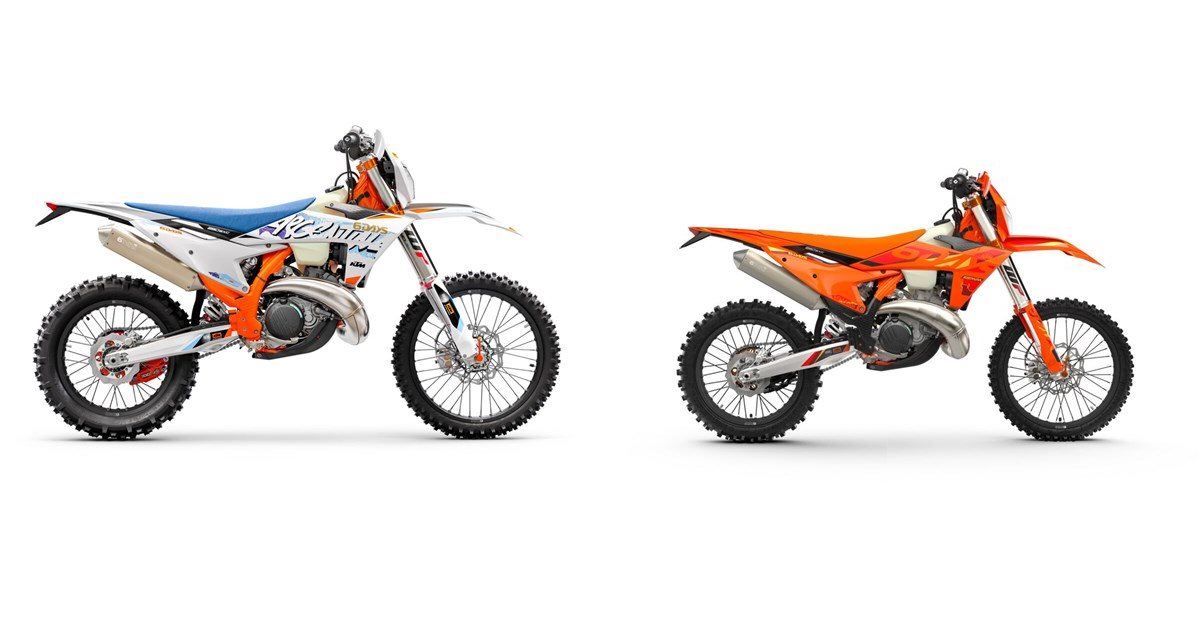 Motorrad Vergleich KTM 250 EXC TBI Sixdays 2024 vs. KTM 250 EXC SIX DAYS 2025