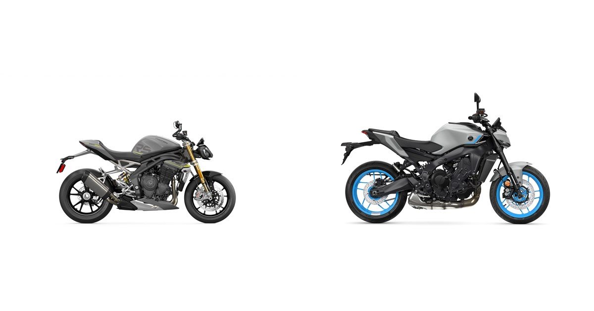Motorrad Vergleich Triumph Speed Triple 1200 RS 2021 vs. Yamaha MT-09 2025