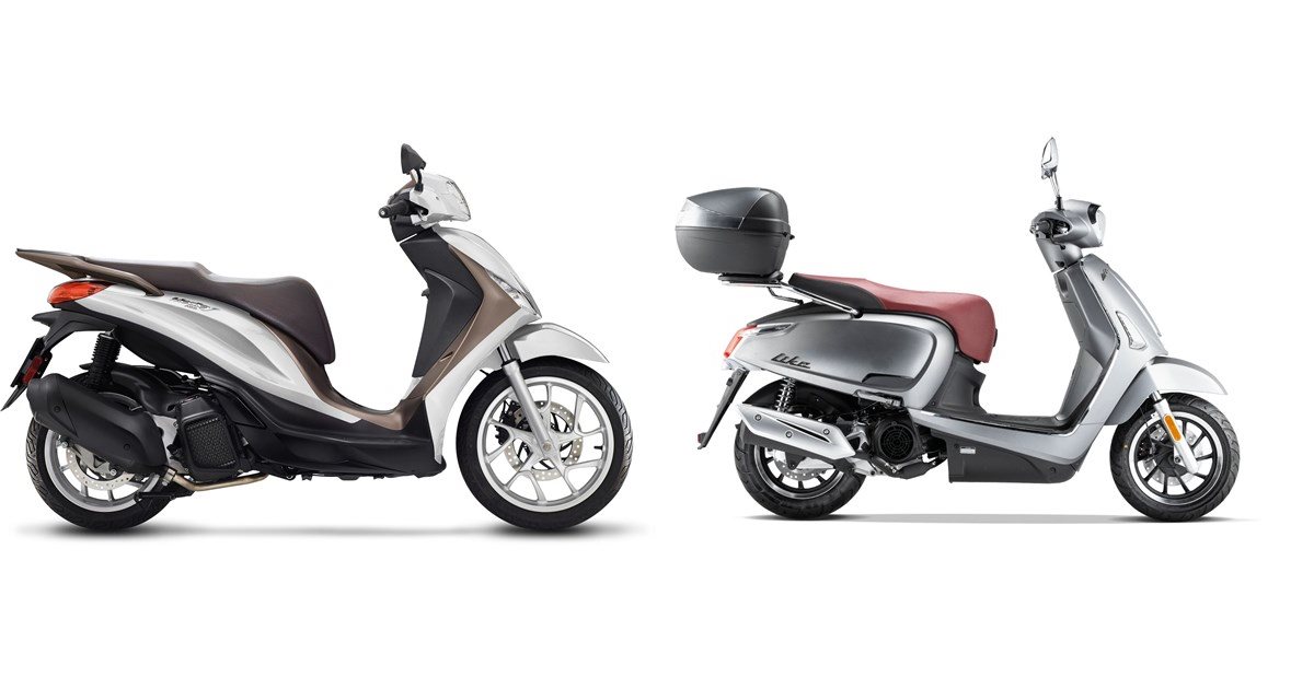 Motorrad Vergleich Piaggio Medley 125 2022 vs. Kymco Like II 125i ABS Exclusive 2024