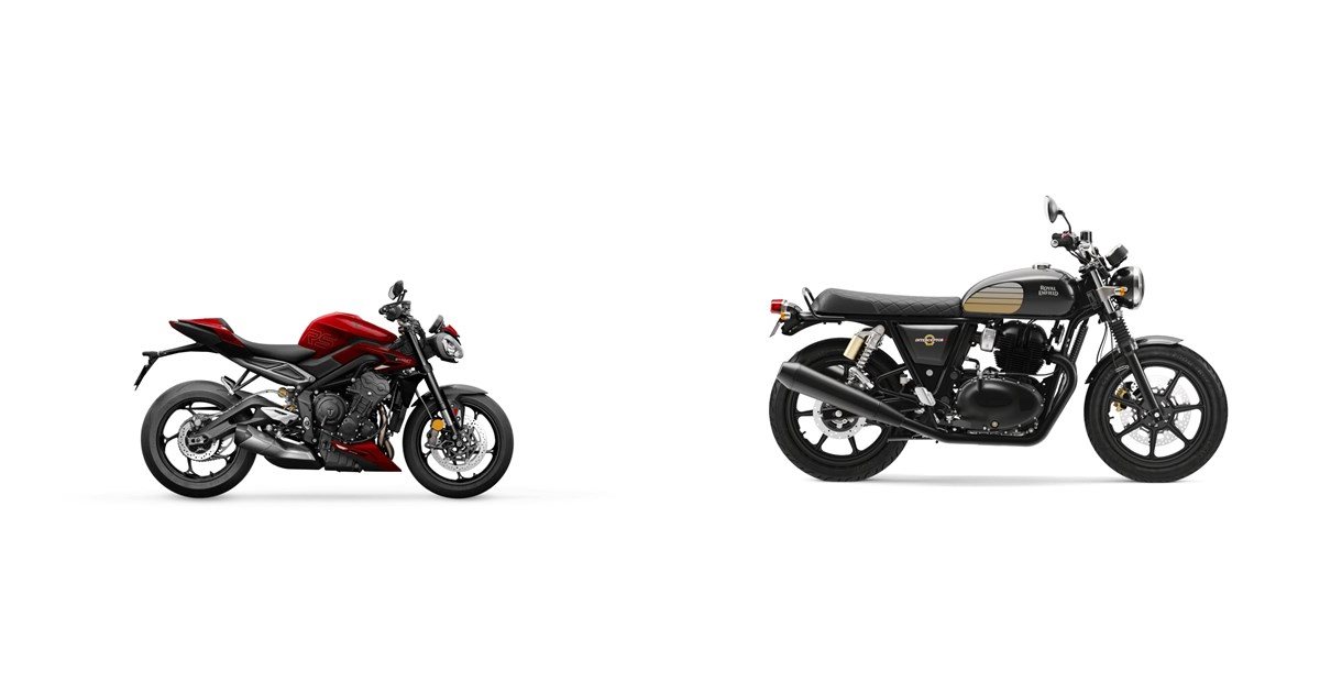 Triumph Street Triple 765 RS 2024 vs Royal Enfield Interceptor 650 2024