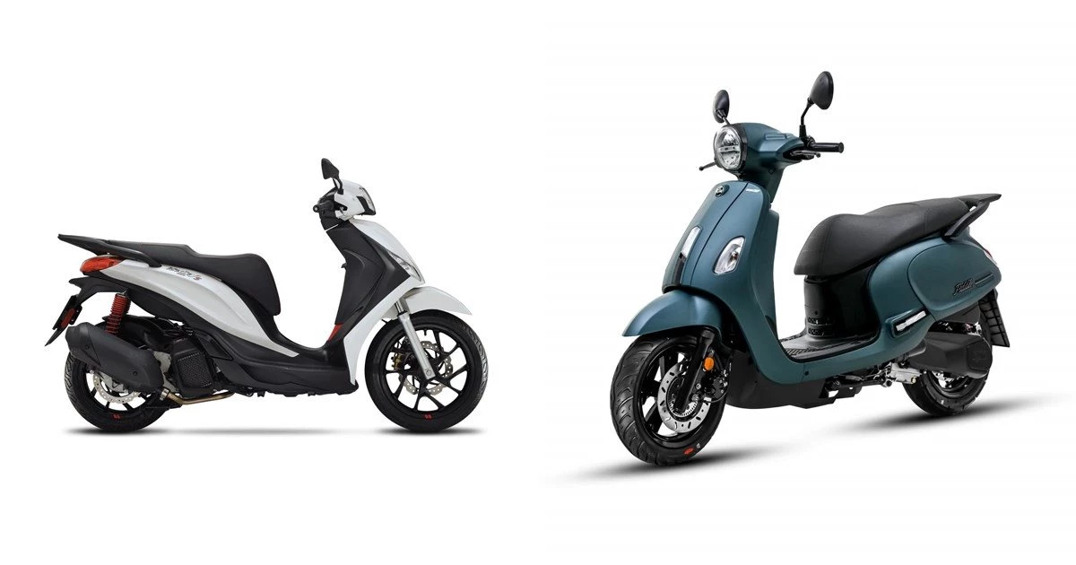 Motorrad Vergleich Piaggio Medley 125 S 2025 vs. Sym Fiddle 125 ABS E5 2025