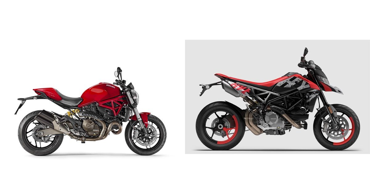 Motorrad Vergleich Ducati Monster 821 2015 vs. Ducati Hypermotard 950 ...