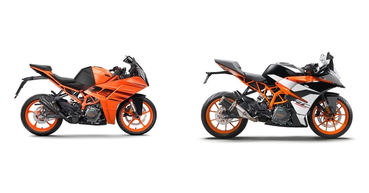 Motorrad Vergleich KTM RC 390 2025 vs. KTM RC 390 2020