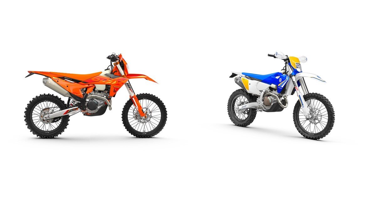 Motorrad Vergleich KTM 500 EXC-F SIX DAYS 2025 vs. Husqvarna FE 501 Heritage 2025