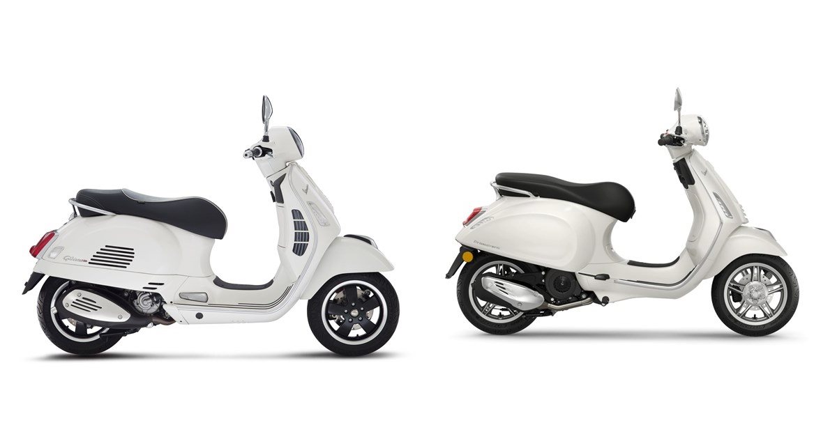 Motorrad Vergleich Vespa GTS 125 ie Super 2015 vs. Vespa Primavera 125 2025