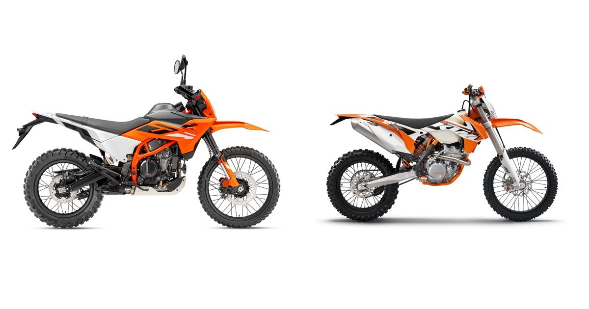 Motorrad Vergleich KTM 390 Enduro R 2025 vs. KTM 350 EXC-F 2015
