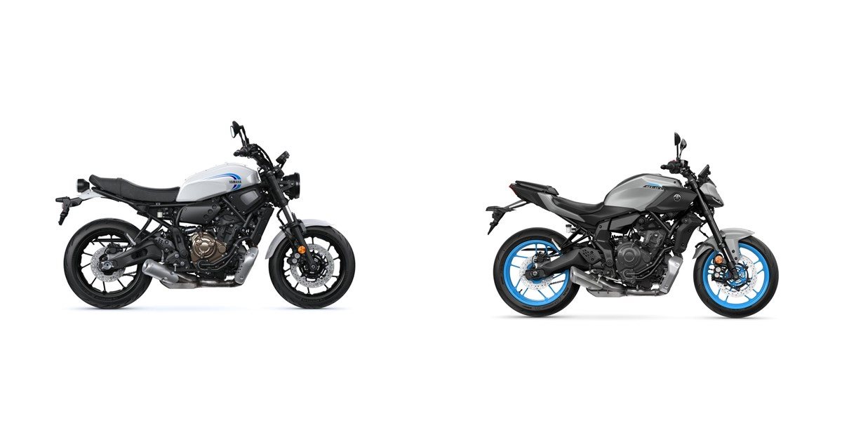 Motorrad Vergleich Yamaha XSR700 2022 vs. Yamaha MT-07 2025