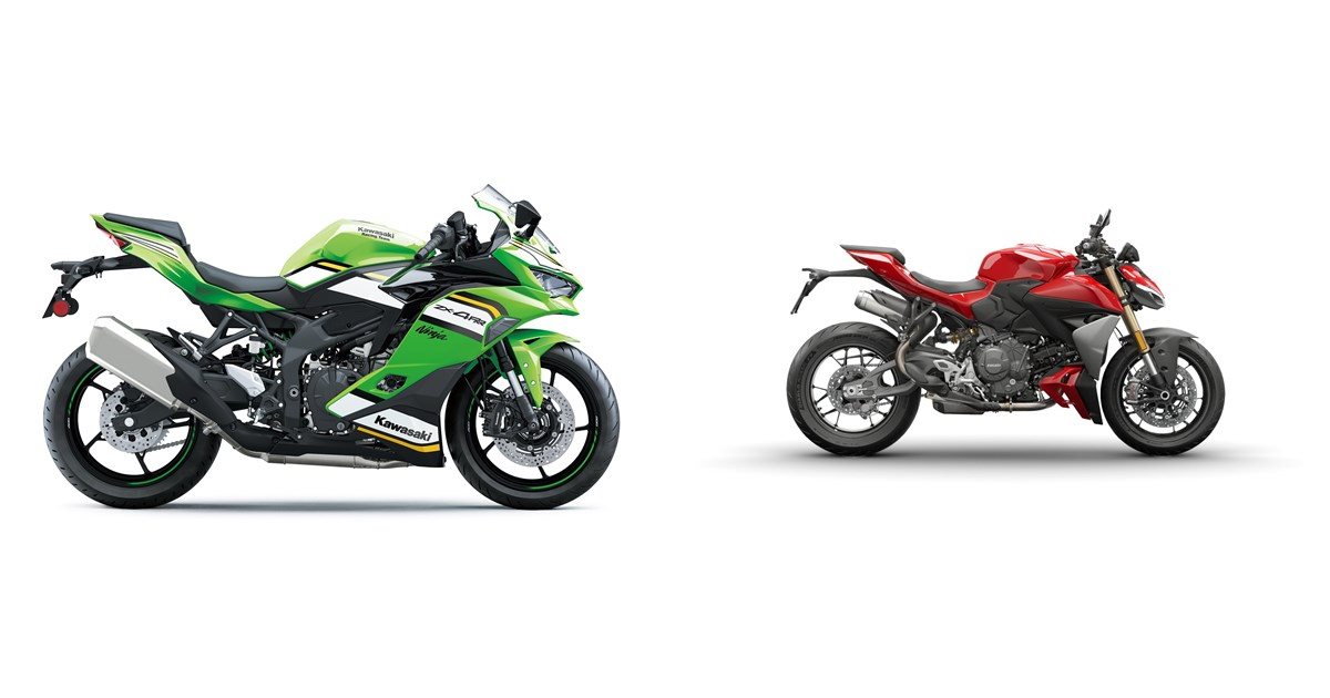 Motorrad Vergleich Kawasaki Ninja ZX-4RR 2025 vs. Ducati Streetfighter V2 2025