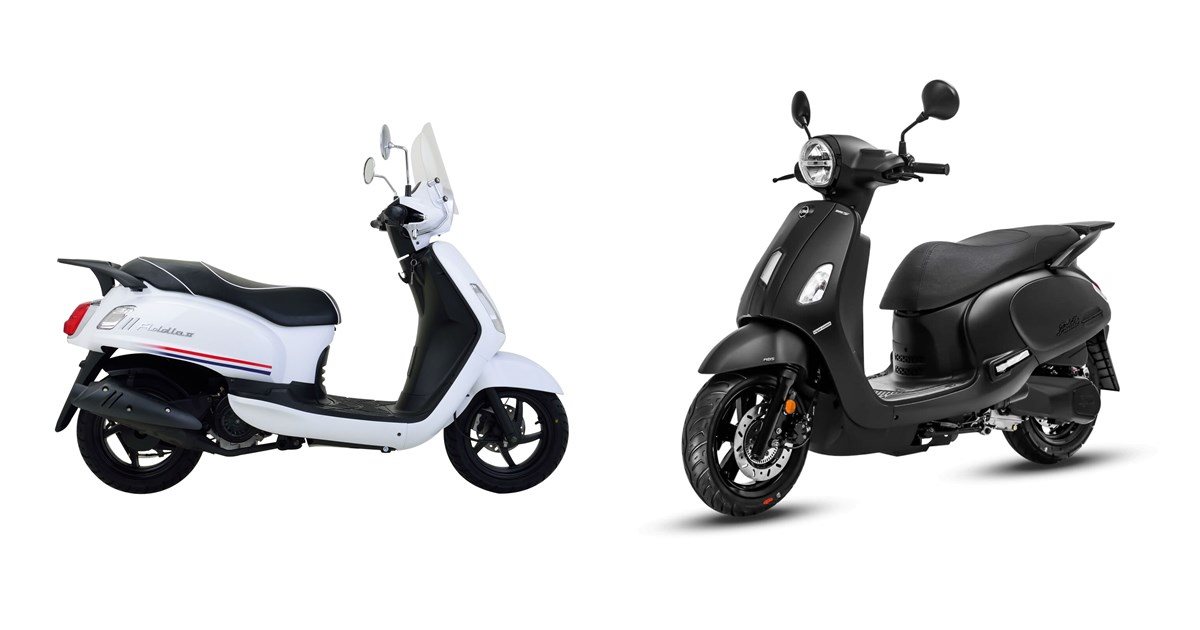 Motorrad Vergleich Sym Fiddle II 125 2017 vs. Sym Fiddle 125 ABS E5 2023