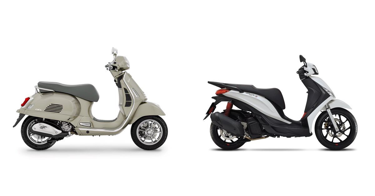 Motorrad Vergleich Vespa GTS 310 2025 vs. Piaggio Medley 125 S 2025