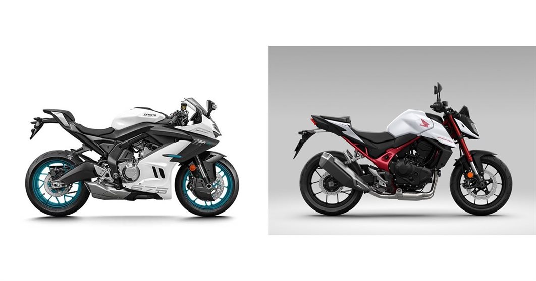 Motorrad Vergleich CFMOTO 675SR-R 2025 vs. Honda CB750 Hornet 2024