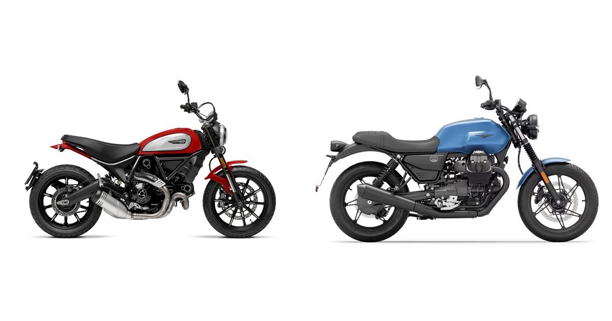 Motorrad Vergleich Ducati Scrambler Icon 2021 vs. Moto Guzzi V7 Stone 2025