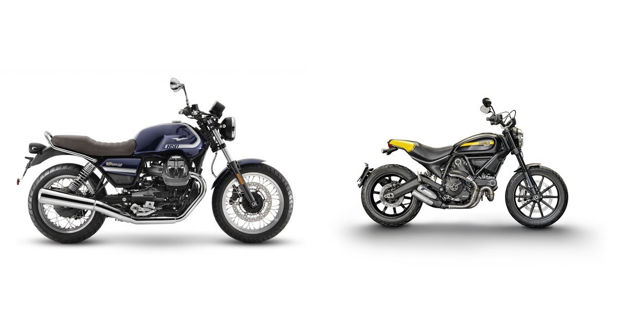 Motorrad Vergleich Moto Guzzi V7 Special 2022 vs. Ducati Scrambler Full ...