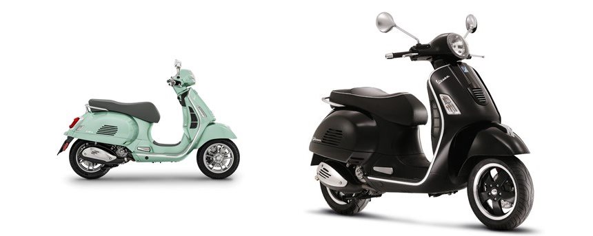 Motorrad Vergleich Vespa GTS 300 2024 vs. Vespa GTS 300 i.e. Super 2009