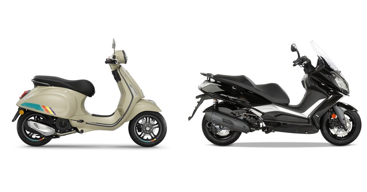 Vespa Primavera 125 S 2024 vs Kymco New Downtown 125i ABS 2025