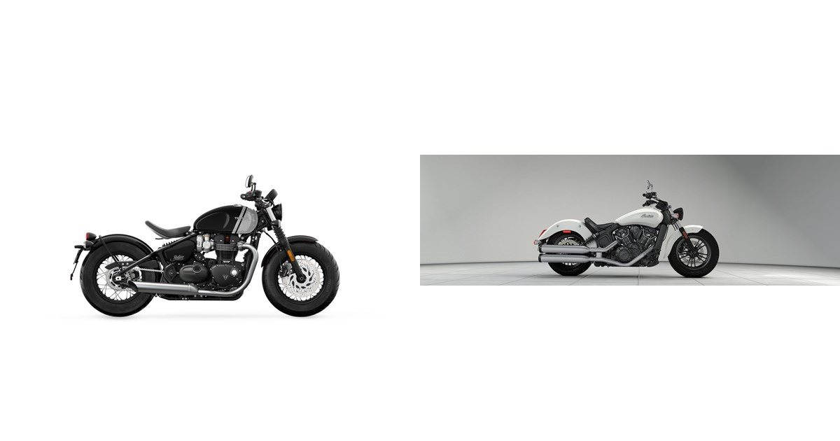 Motorrad Vergleich Triumph Bonneville Bobber 2024 vs. Indian Scout ...